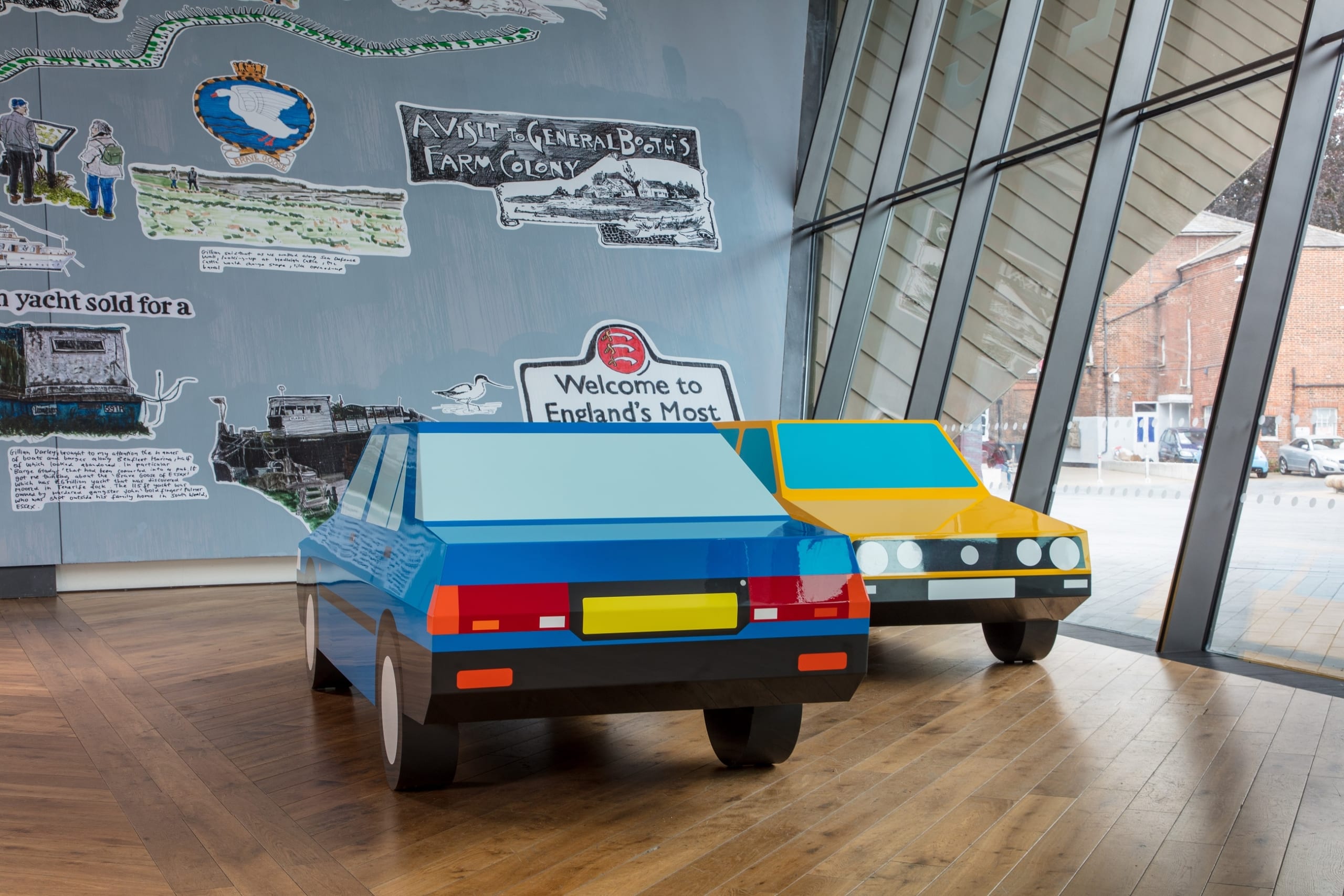 Julian Opie: Imagine you are driving are yellow car, 2004; Imagine you ...